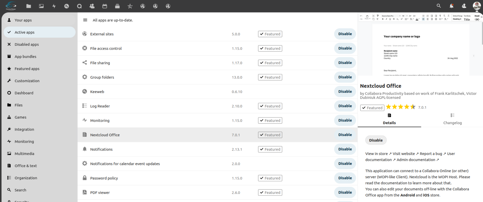 Nextcloud mit Nextcloud Office (Collabora, Docker) - Carsten Rieger