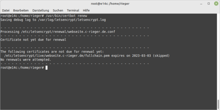 Let's Encrypt Zertifikate (RSA 4096 oder EC 384) ohne offene TCP-Ports ...
