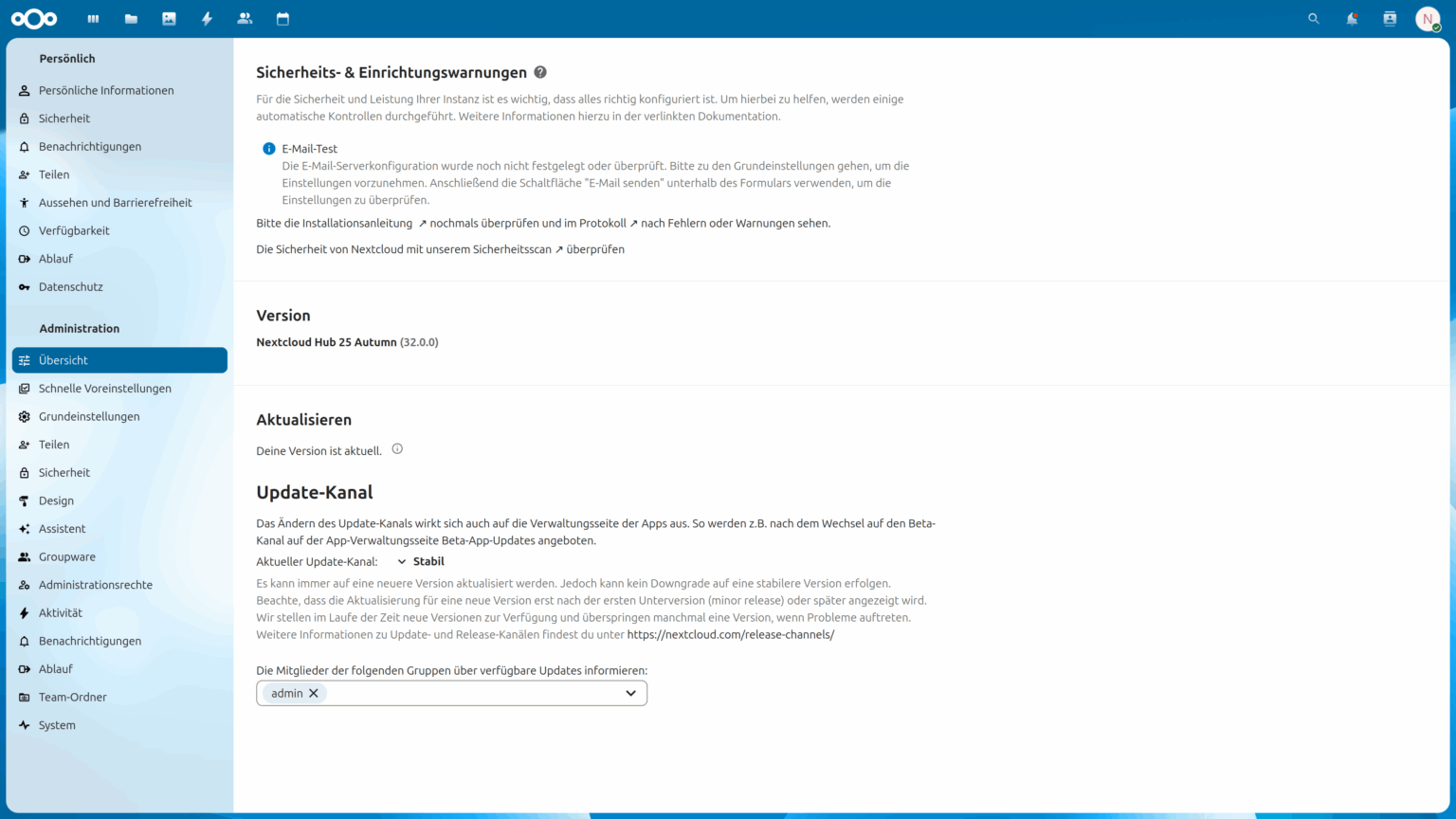 Nextcloud Installationsskript (zero.sh) - Carsten Rieger
