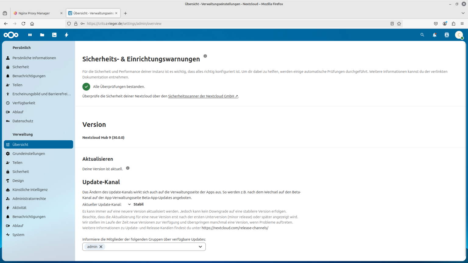 Nginx Proxy Manager Mit Nextcloud Carsten Rieger 7422
