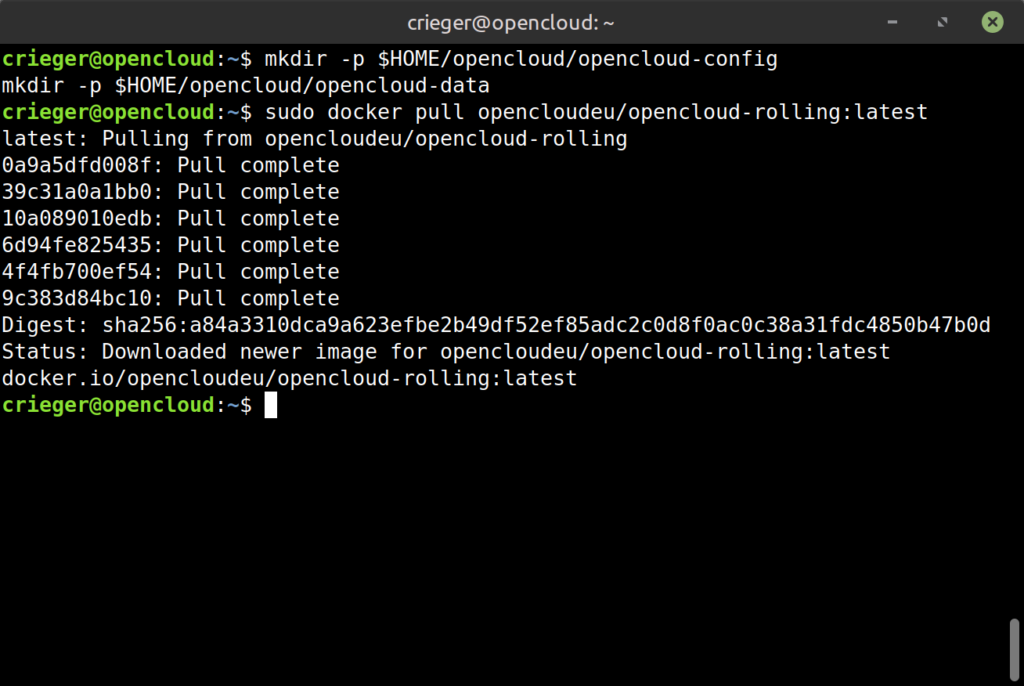 OpenCloud Installationsanleitung (single) - Carsten Rieger