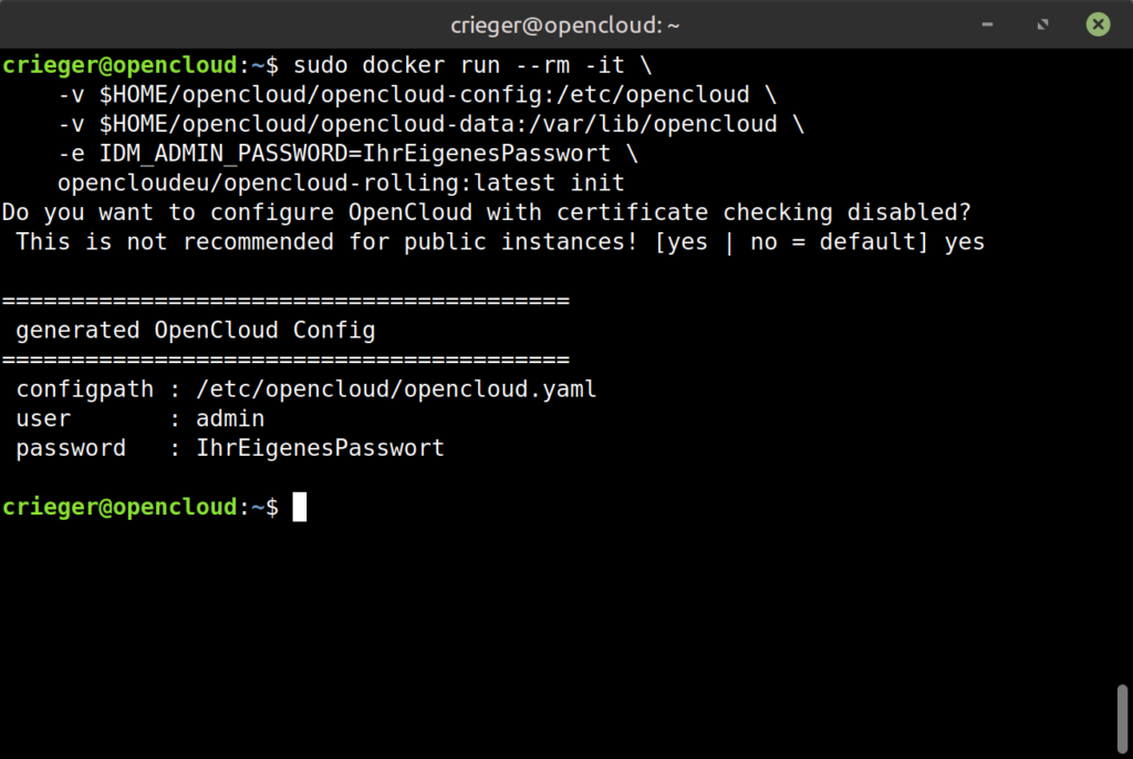 OpenCloud Installationsanleitung (single) - Carsten Rieger